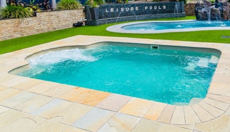 The Courtyard Roman™ Leisure Fiberglass Pool | Renaissance Pools & Spas